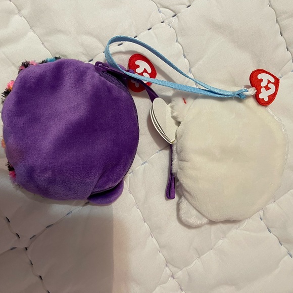 Ty | Accessories | Two Ty Animal Face Pouches With Zipper Pocketsgreat ...